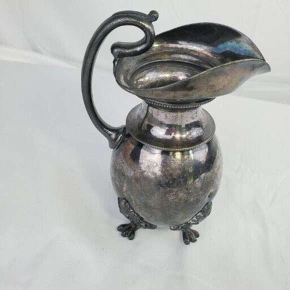 Accents | Silver Plate Pitcher 7 X 5 B In Crescent Moon Mark Vintage ...